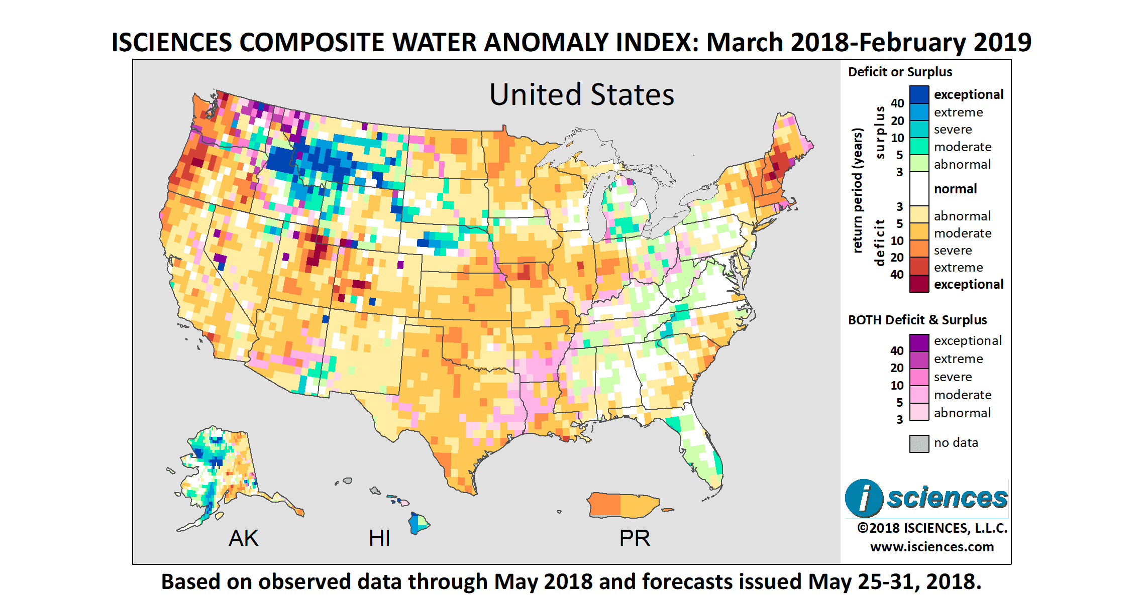 United States: Water deficits to diminish in the SW, surpluses ahead for FL